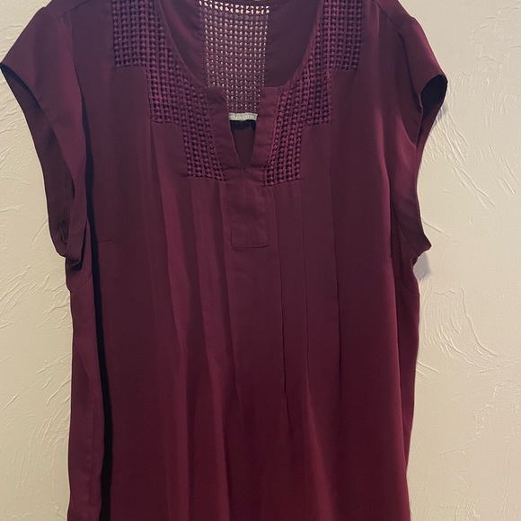Daniel Rainn | Tops | Daniel Rainn Deep Burgundy Blouse | Poshmark